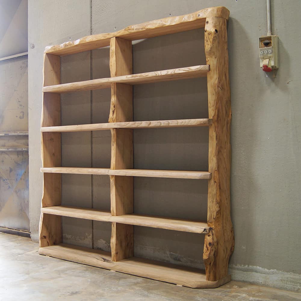Libreria legno massello di castagno - Wood Big | Falegnameria900 ...